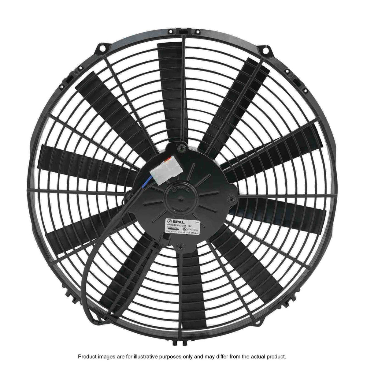 SPAL Universal Fan 14" Fan Straight Blade Push 12V (1263CFM) (62mm Dee ...