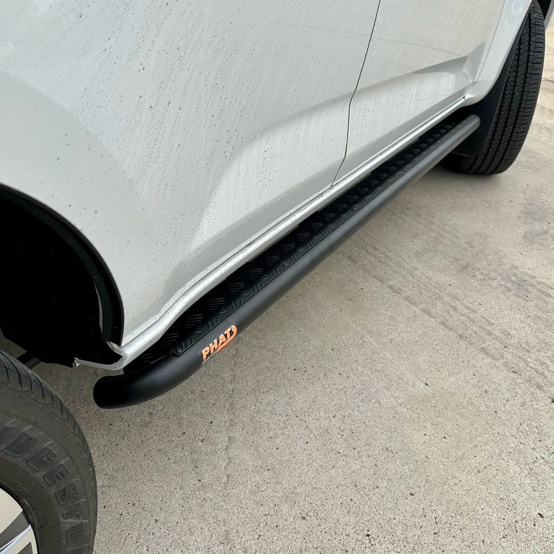 Isuzu Mu-X (2021-2025) (FLAT) Phat Bars Rock Sliders/Side Steps – Powd ...