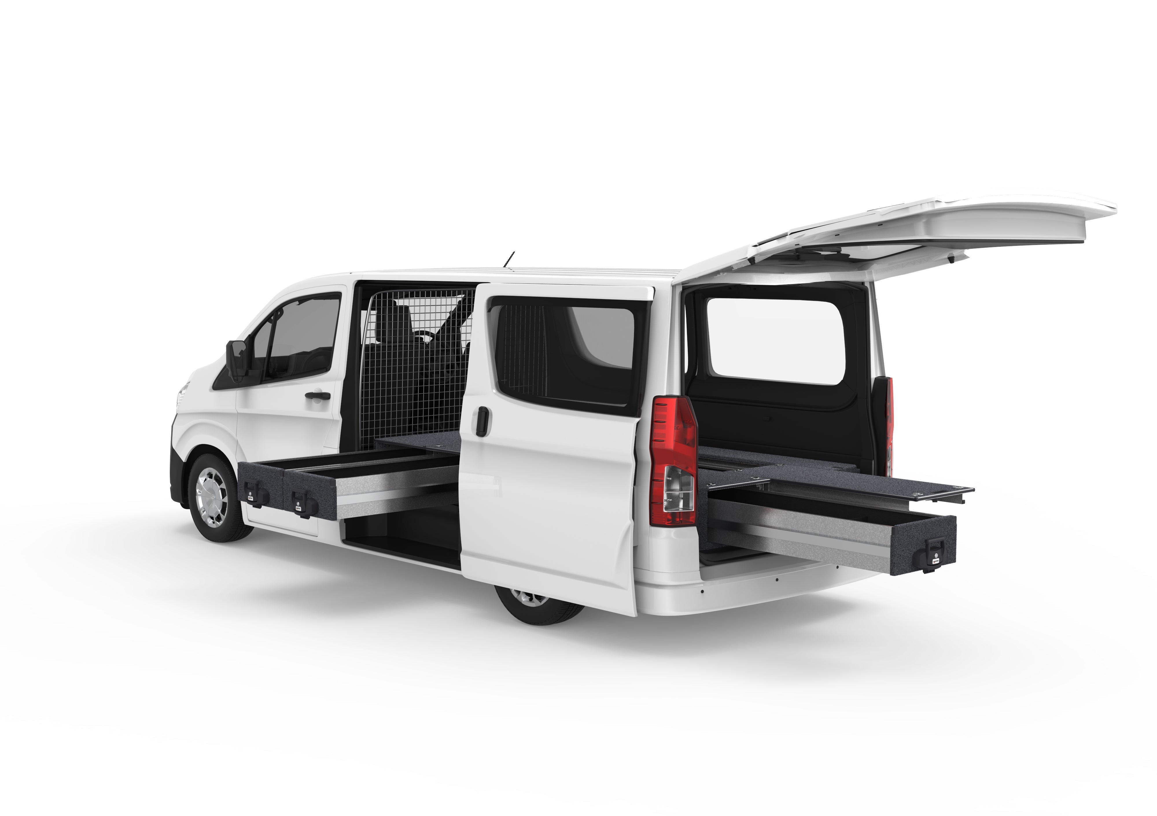 Toyota Hiace (2019-2025) Full Van 4WD Interiors Fixed Floor Side Drawe ...