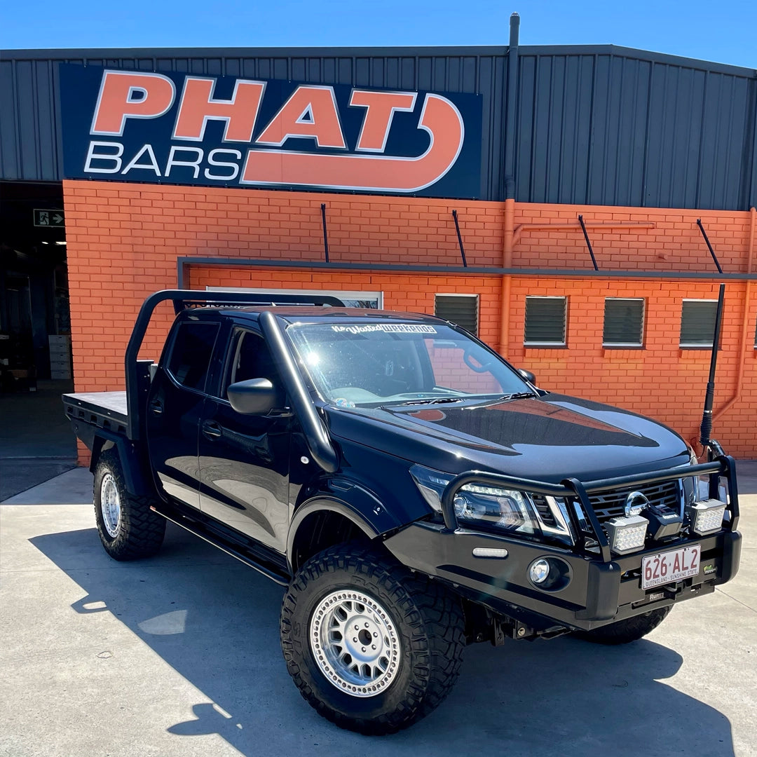 Nissan Navara (2015-2023) NP300 D23 (ANGLED) Phat Bars Rock Sliders/Si ...